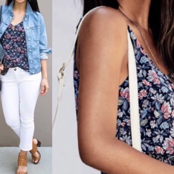 CAbi | Tops | Cabi Fall Floral Print Vneck Key Hole Yank Top Style 5224 ...